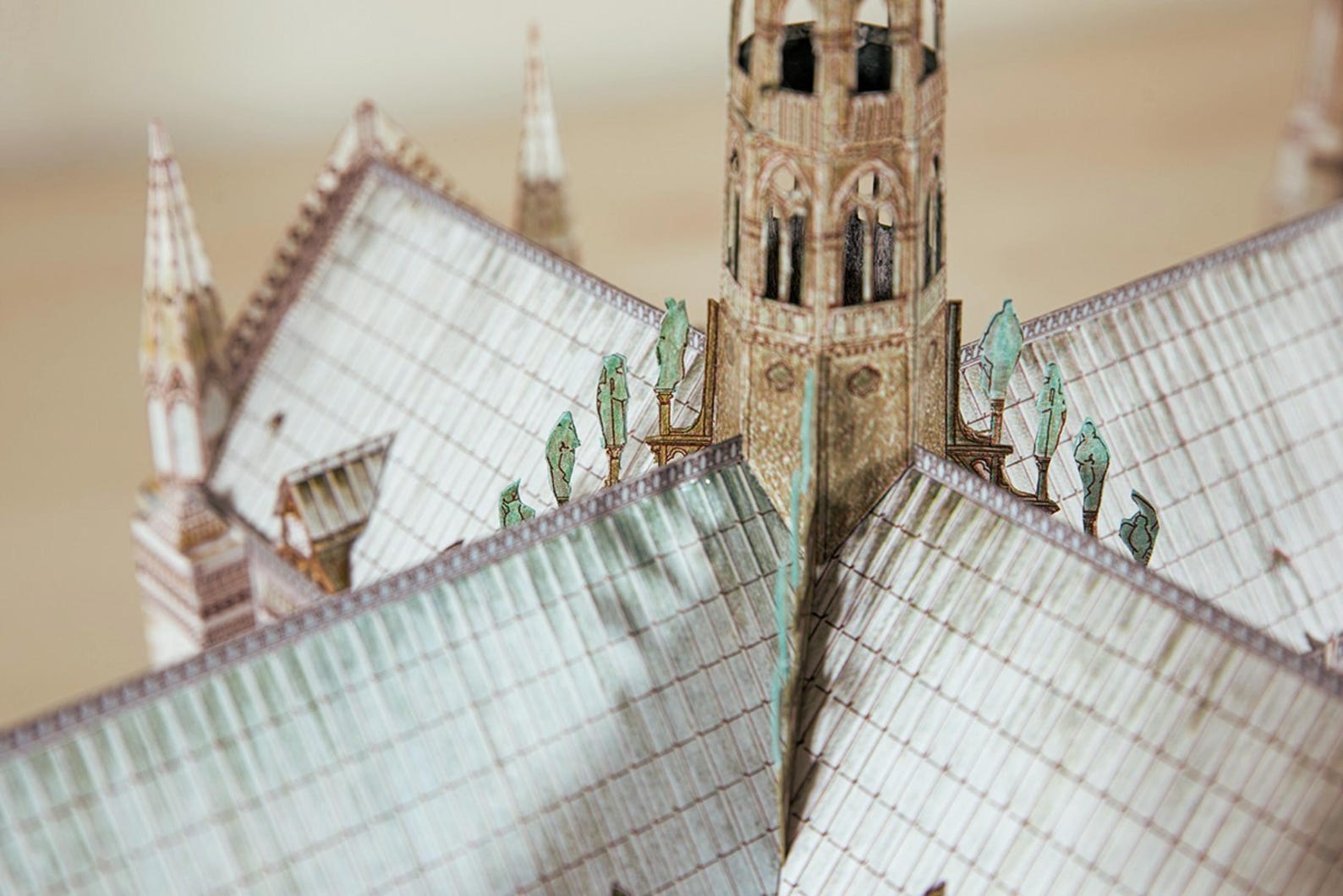 Papercraft Kit Notre-dame Paris Cathedral 3d Paper Model Crafting PDF ...