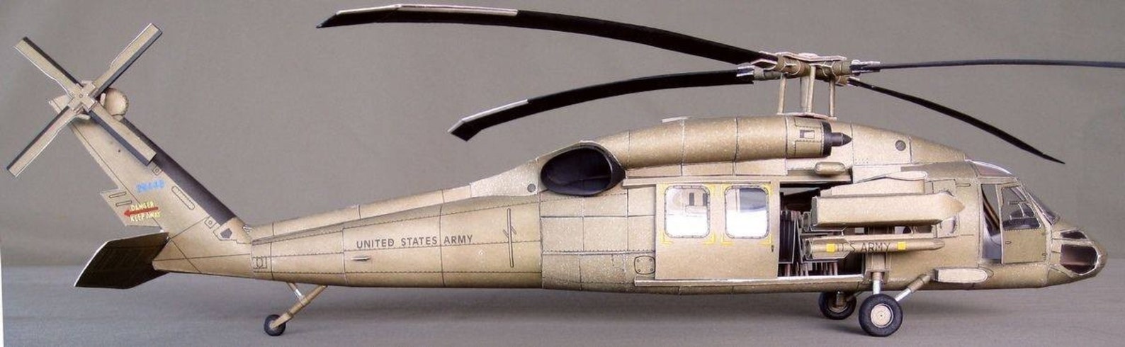 Papercraft Kit UH-60 Black Hawk Helicopter 3d Paper Model Crafting Kit ...
