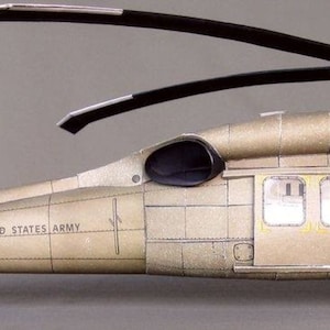 Papercraft Kit UH-60 Black Hawk Helicopter 3d Paper Model Crafting Kit ...