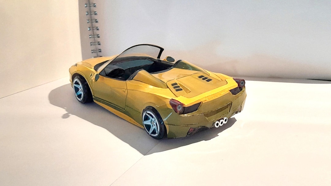 Papercraft Kit Ferrari 458 Italia Car 3d Paper Model Crafting Kit PDF ...