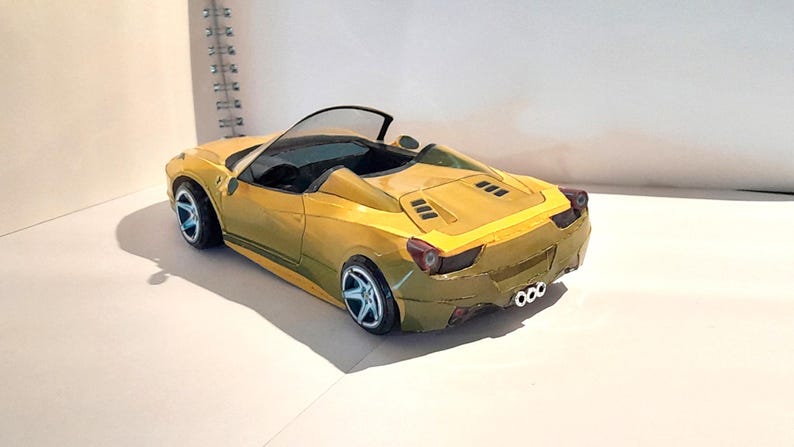 Papercraft Kit Ferrari 458 Italia Car 3d Paper Model Crafting Kit PDF ...