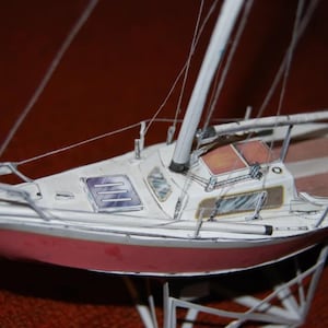 Papercraft Kit Sailboat 3d Paper Model Crafting Kit PDF Plans to Print ...