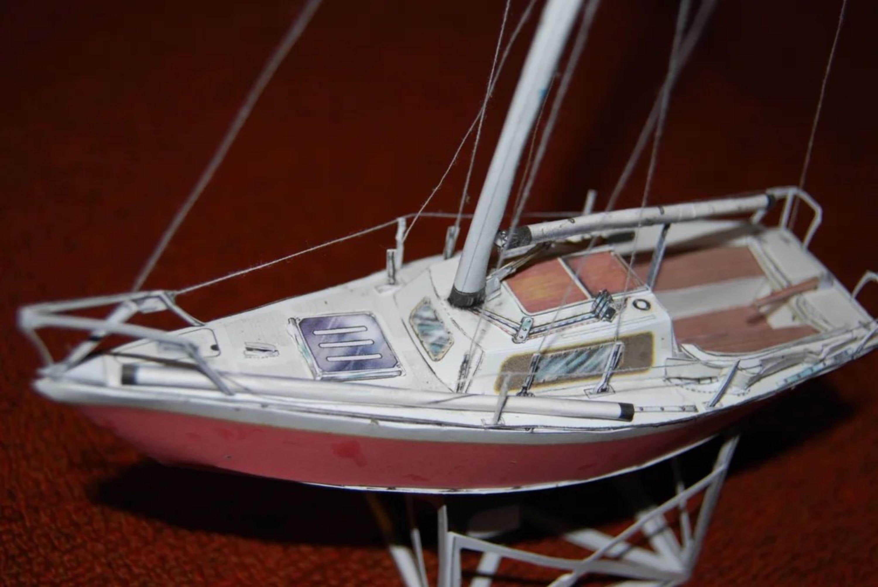 Papercraft Kit Sailboat 3d Paper Model Crafting Kit PDF Plans to Print ...