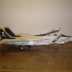 Papercraft Kit F-14 Tomcat Airplane 3d Paper Model Crafting Kit PDF ...