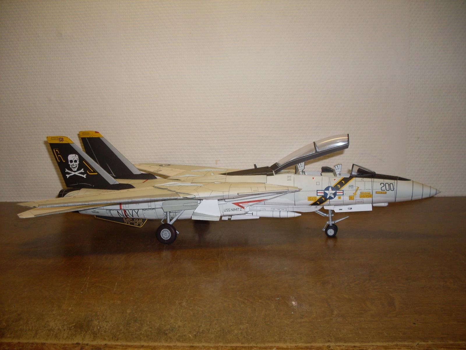 Papercraft Kit F-14 Tomcat Airplane 3d Paper Model Crafting Kit PDF ...