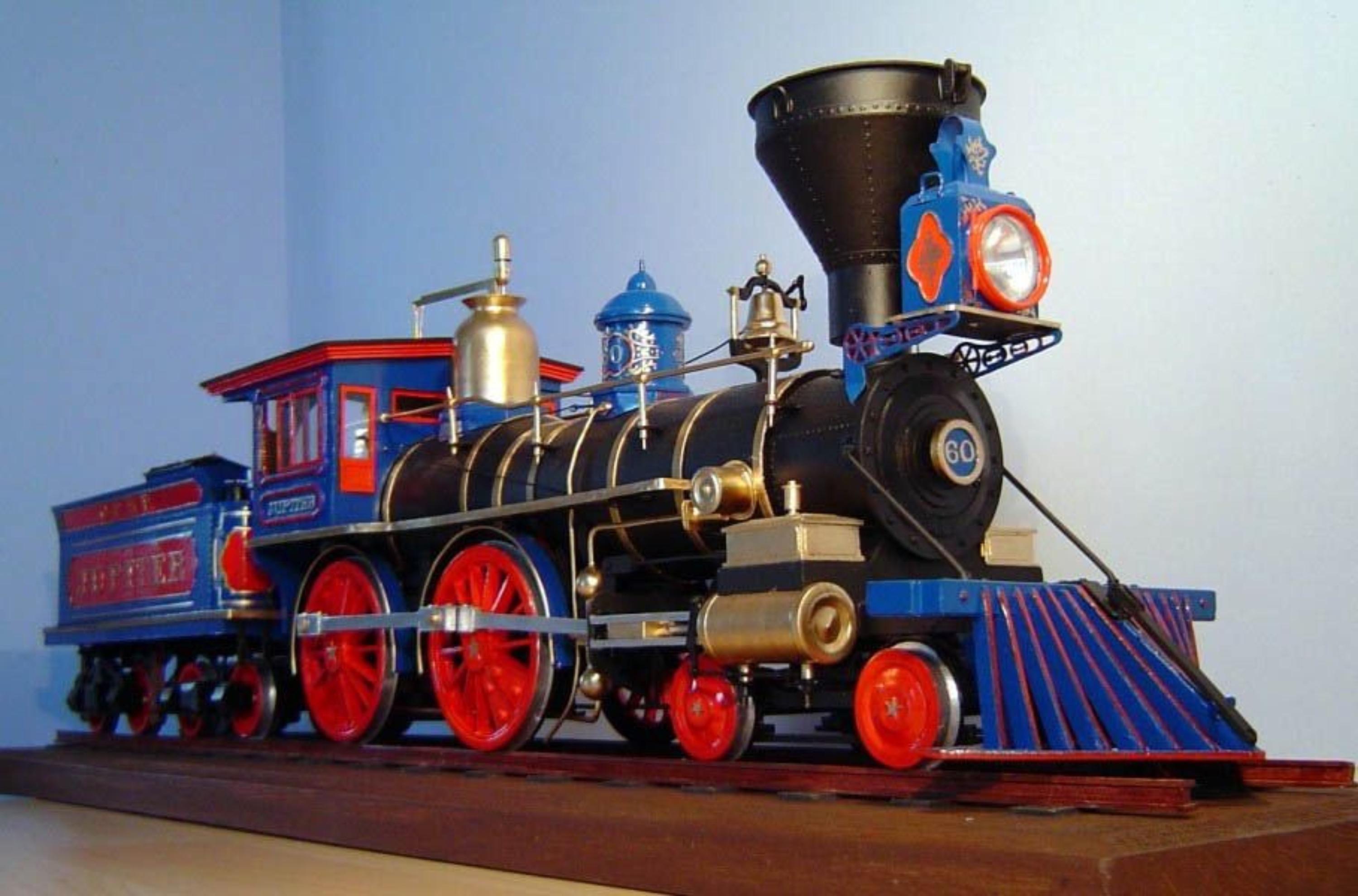 Papercraft Kit Jupiter Central Pacific Railroad #60 Locomotive 3d Paper ...