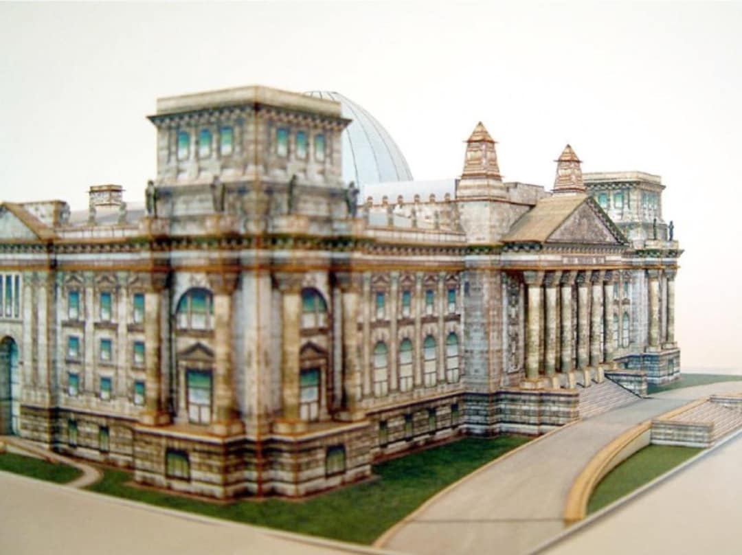 Papercraft Kit Reichstag Berlin Architecture 3d Paper Model Crafting ...