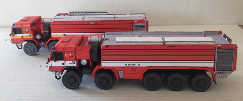 Papercraft Kit Fire Truck 3d Paper Model Crafting Kit PDF Plans to ...