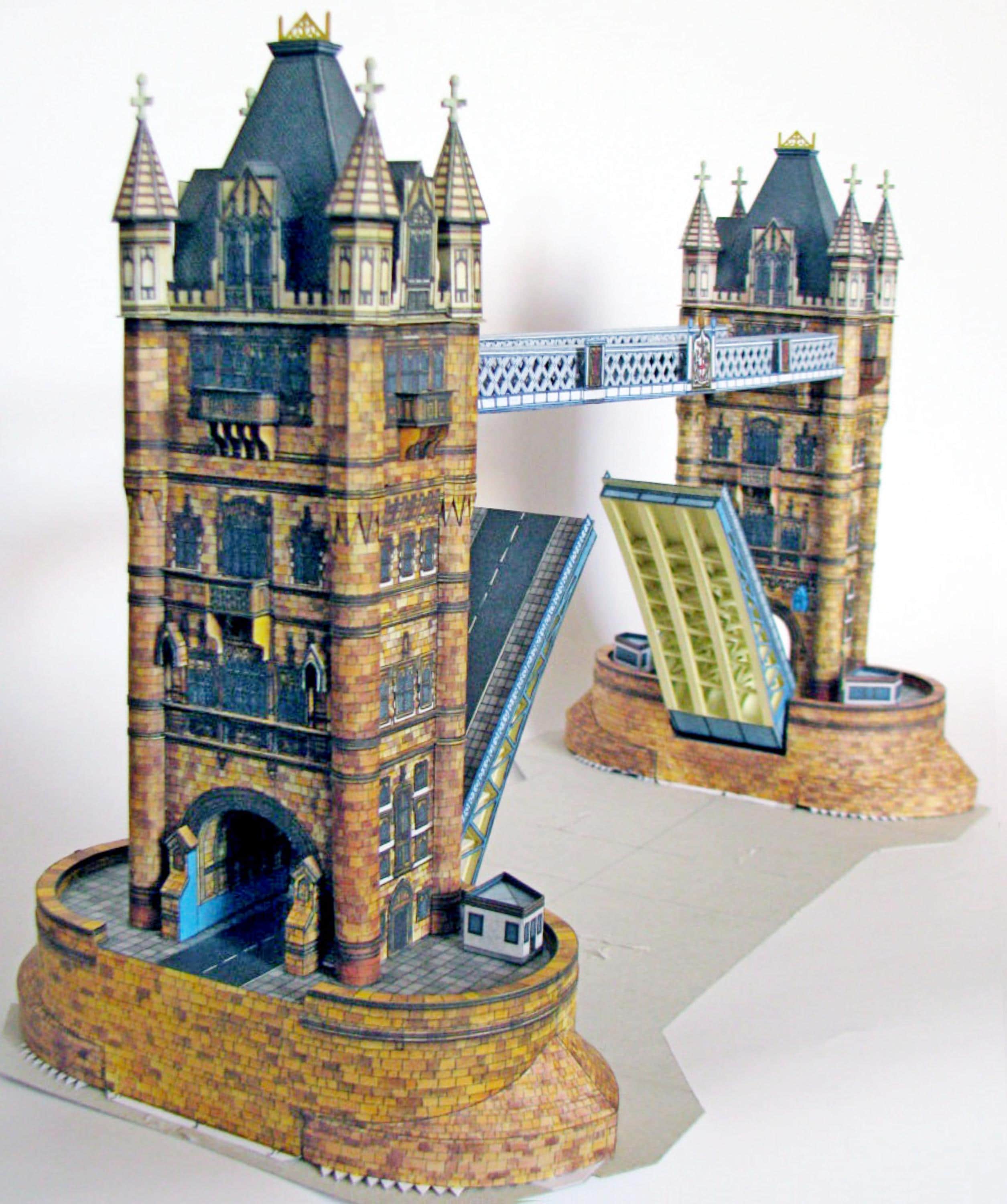 Papercraft Kit Tower Bridge London 3d Paper Model Crafting Kit PDF ...