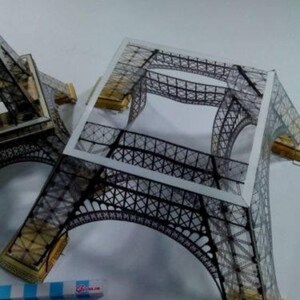 Eiffel Tower Paris France Papercraft Model PDF to Print on 8.5x11 ...
