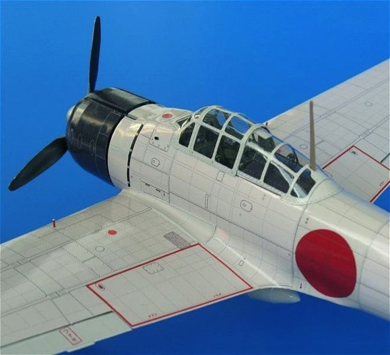 Papercraft Kit Zero-sen A6M2 Airplane 3d Paper Model Crafting PDF DIY ...