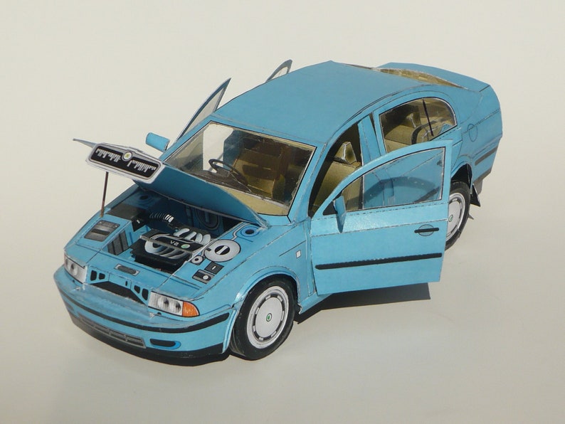 Papercraft Kit Skoda Octavia Car 3d Paper Model Crafting Kit PDF Plans ...