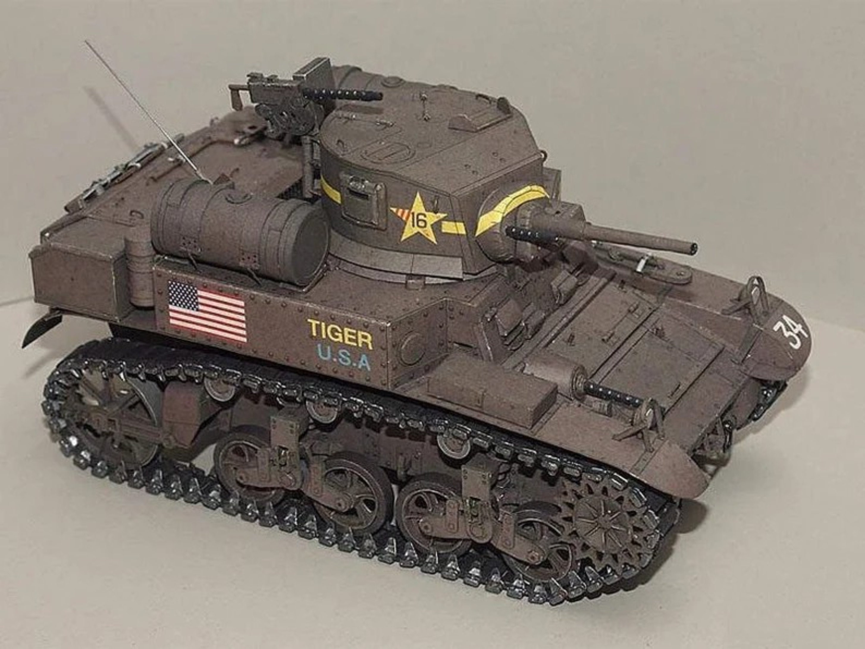 Kit PaperCraft M3A1 Stuart US Tank Kit de création de modèle 3D en ...