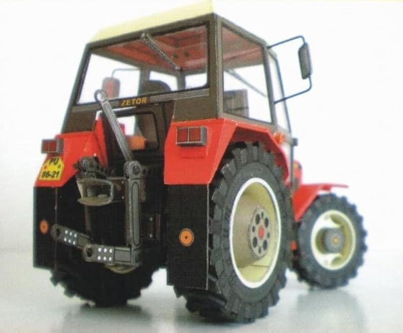 Papercraft Kit Tractor 3d Paper Model Crafting PDF Plans DIY Template ...