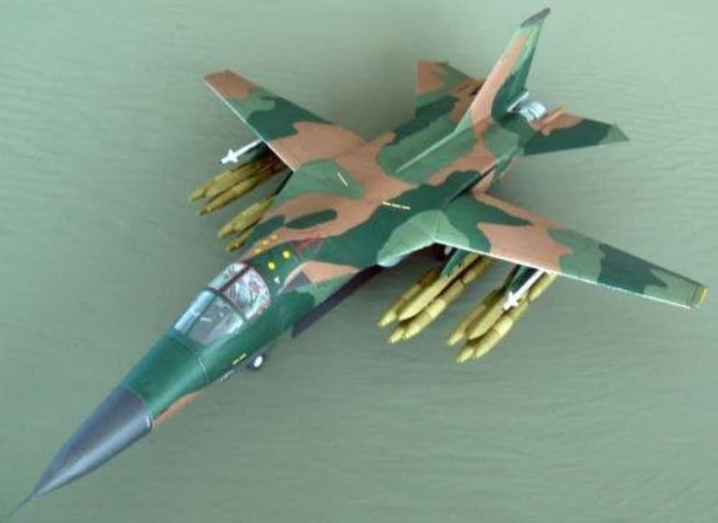 Papercraft Kit F-111 Aardvark Airplane 3d Paper Model Crafting Kit PDF ...