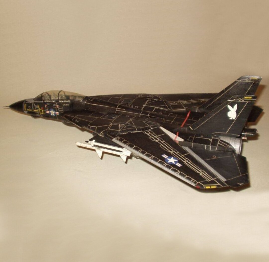 Papercraft Kit F-14 Tomcat Airplane 3d Paper Model Crafting Kit PDF ...