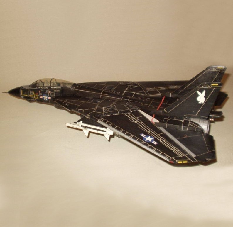 Papercraft Kit F-14 Tomcat Airplane 3d Paper Model Crafting Kit PDF ...