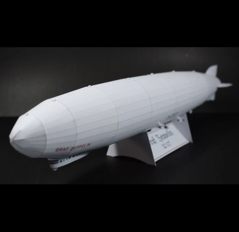 Papercraft Kit Zeppelin 3d Paper Model Crafting Kit PDF Plans to Print ...