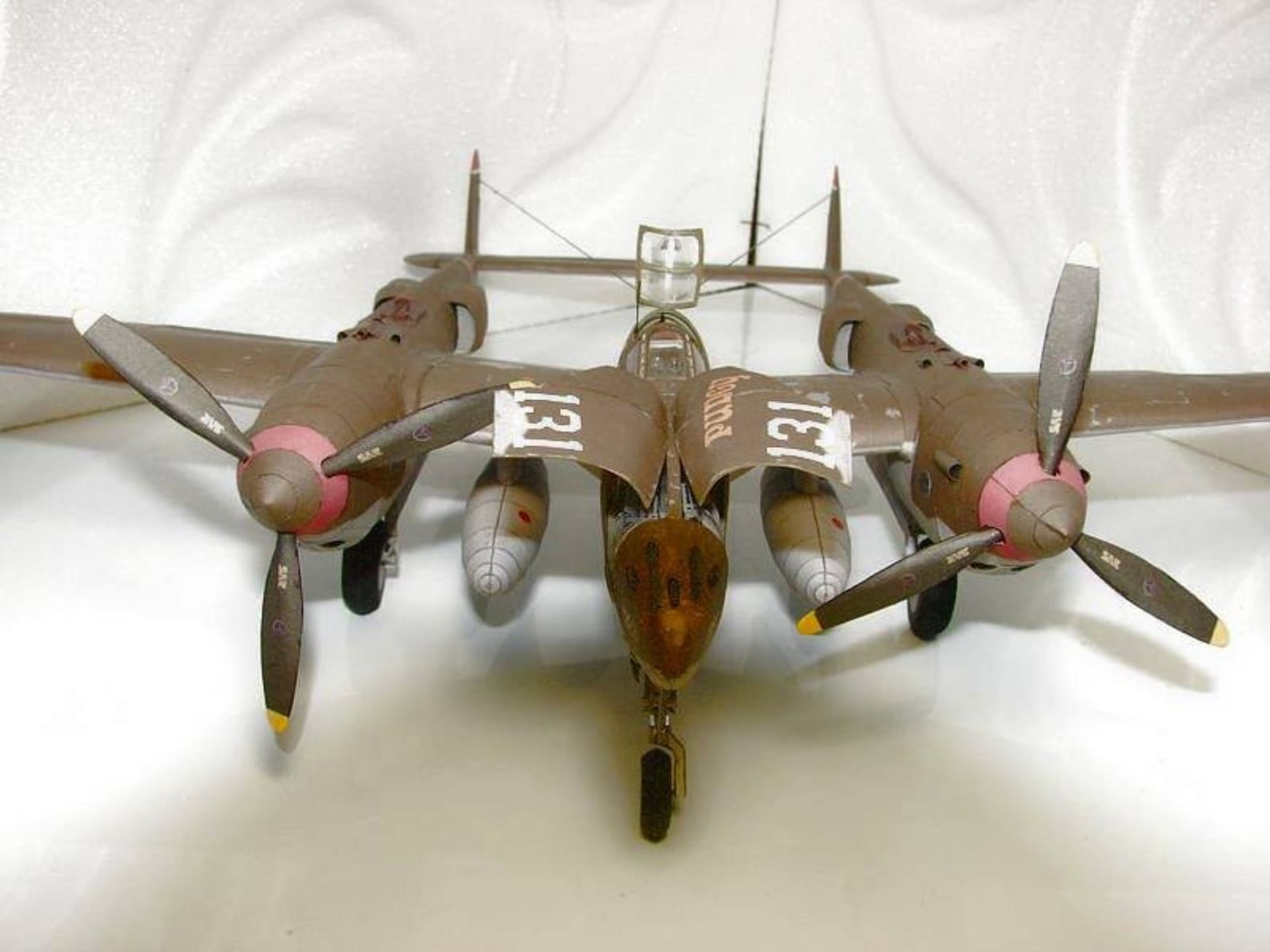 Papercraft P-38 Lightning Airplane 3d Paper Model Crafting Kit PDF ...