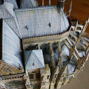 Papercraft Kit Reims Cathedral 3d Paper Model Crafting Kit PDF Plans to ...