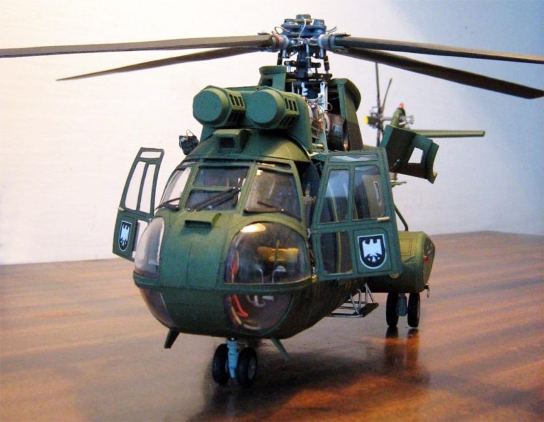 Papercraft Kit Airbus Helicopter H215 Eurocopter AS332 Super Puma 3d ...