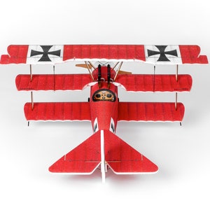 Papercraft Kit Red Baron Plane 3d Paper Model Crafting Kit PDF Plans to ...