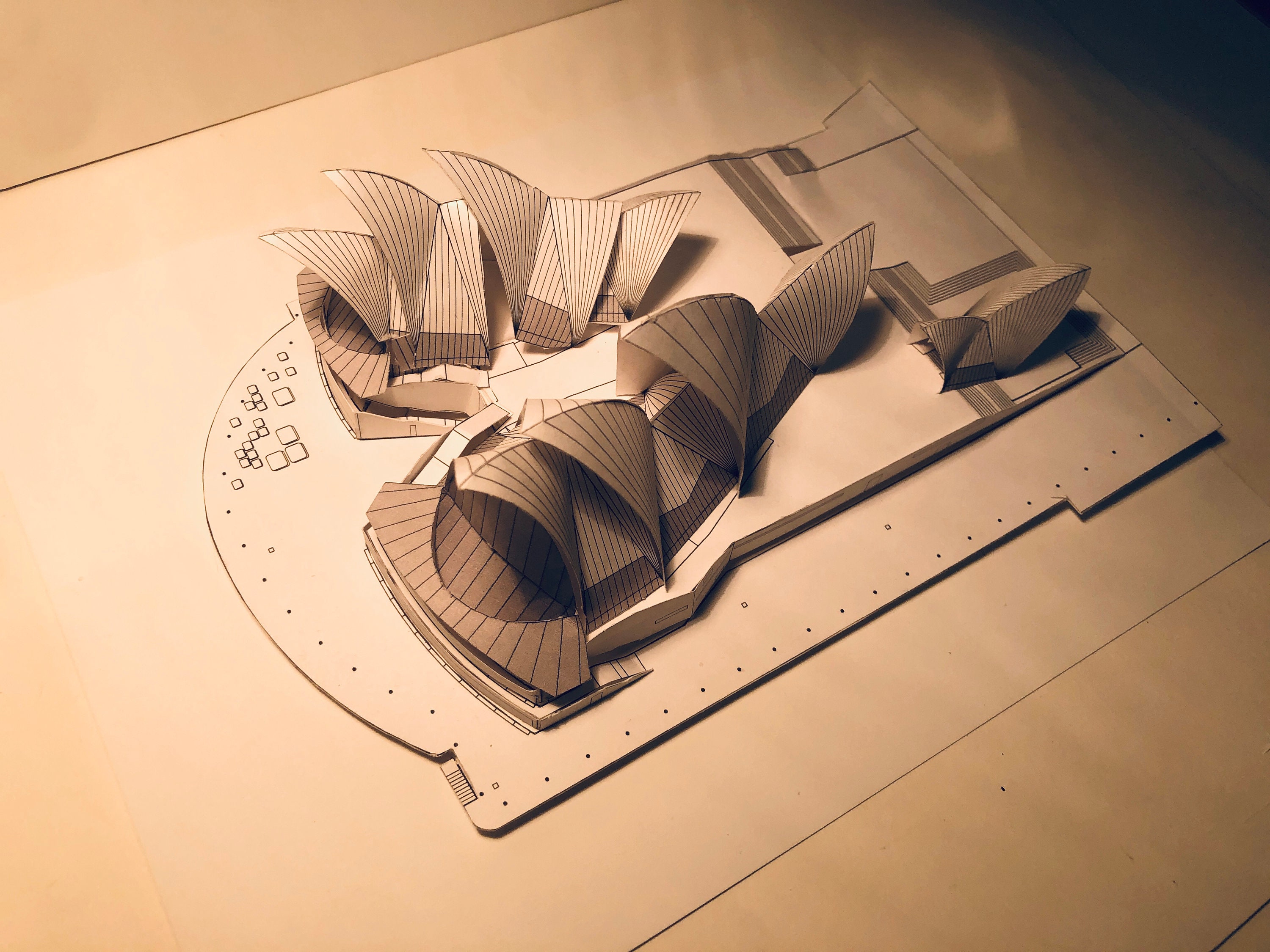 Papercraft Kit Sydney Opera 3d Paper Model Crafting Kit PDF Plans to ...