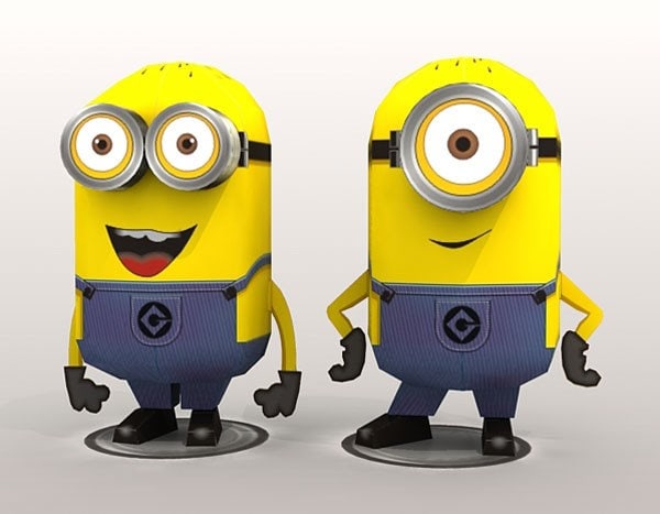 Papercraft Minion 3d Paper Model Crafting Kit PDF Plans DIY Template - Etsy