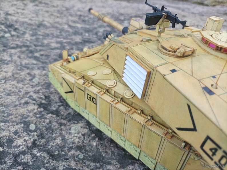 Papercraft Kit Challenger 2 Tank 3d Paper Model Crafting Kit PDF Plans ...