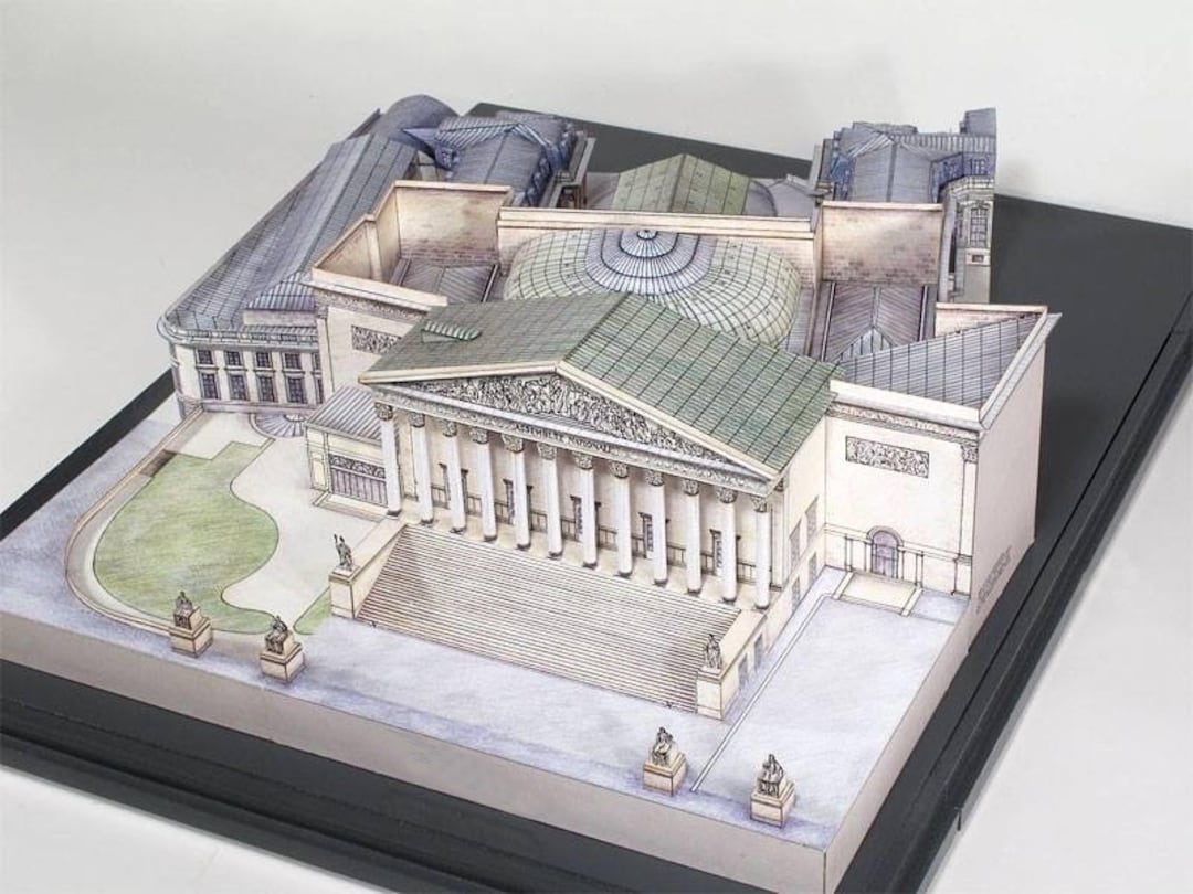 Papercraft Kit Palais Bourbon National Assembly 3d Paper Model Crafting ...