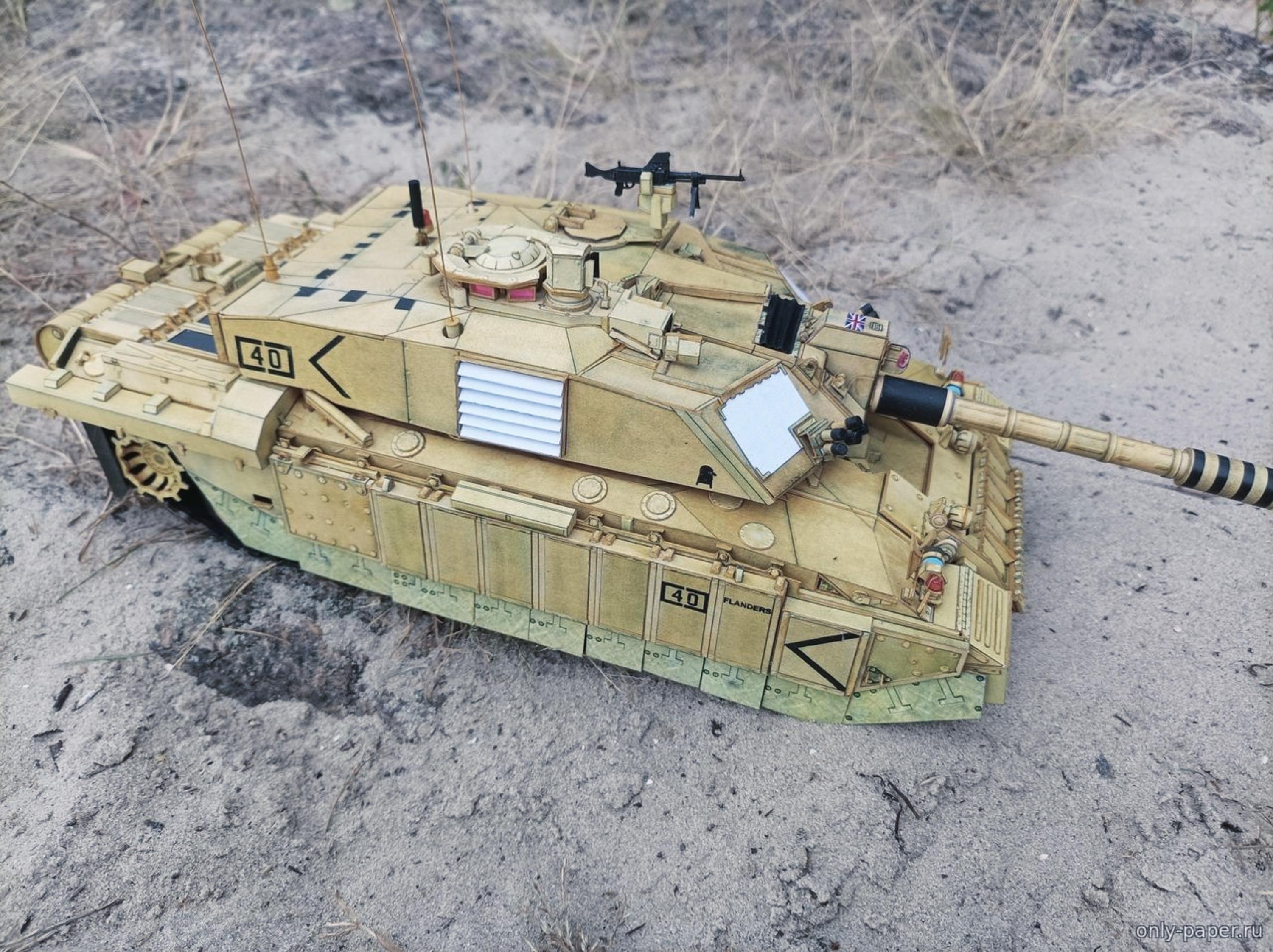 Papercraft Kit Challenger 2 Tank 3d Paper Model Crafting Kit PDF Plans ...