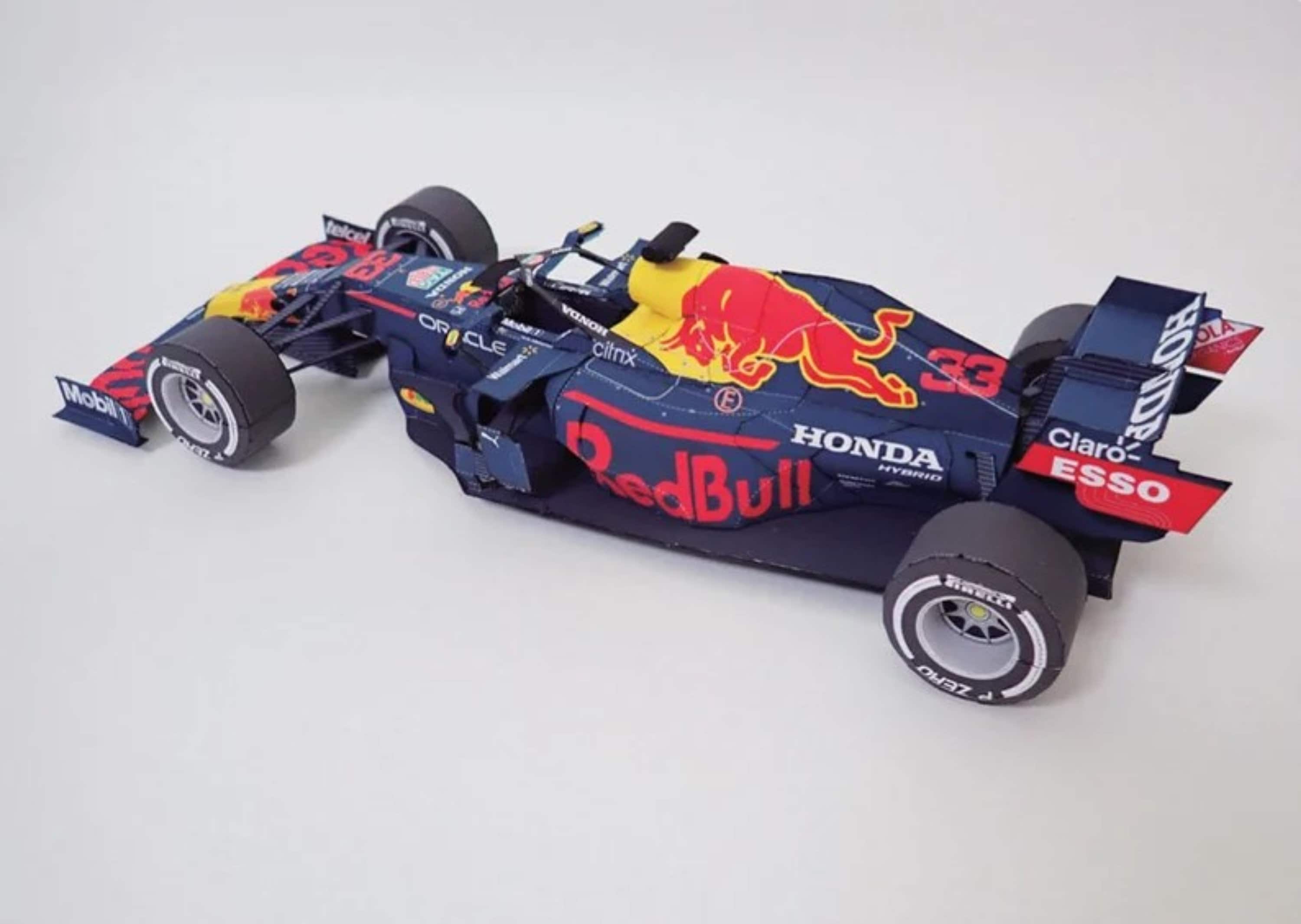 Papercraft Kit F1 Redbull Race Car 3d Paper Model Crafting Kit PDF ...