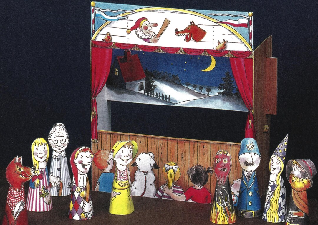 Papercraft Kit Finger Puppets Stage 3d Paper Model Crafting PDF Plans ...