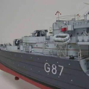 Papercraft Kit HMS Lance Destroyer Royal Navy Ship 3d Paper Model ...