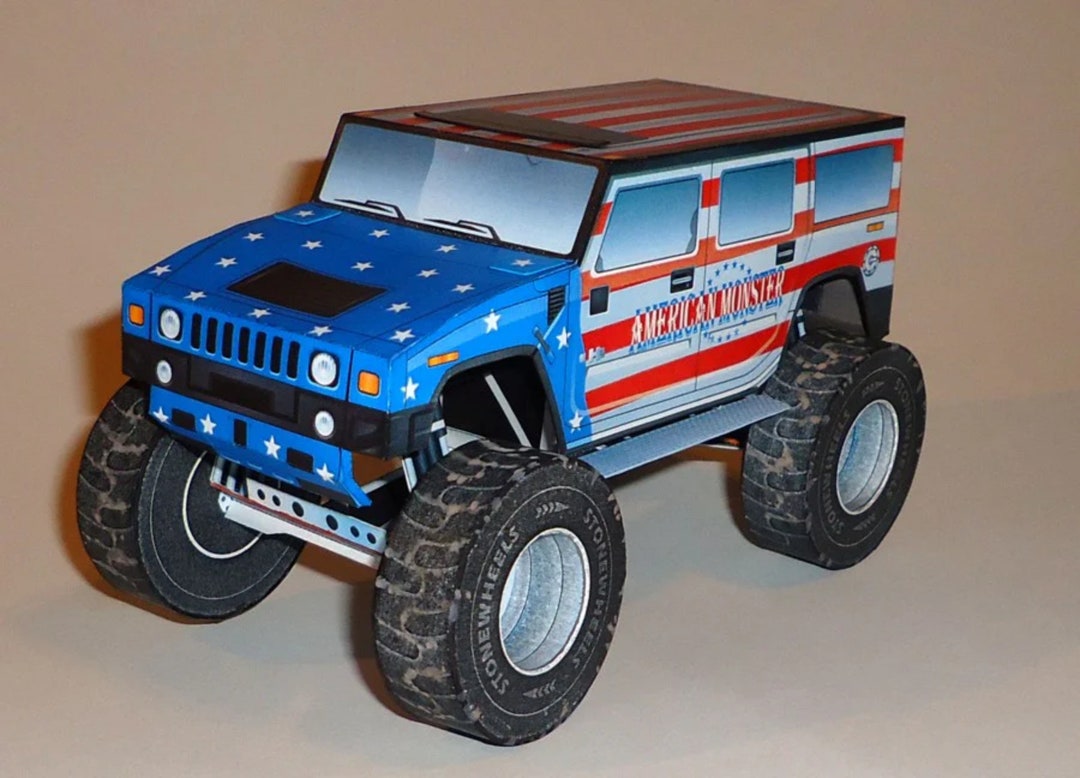 Papercraft Kit Monster Truck Collection Cars 3d Paper Model Crafting ...