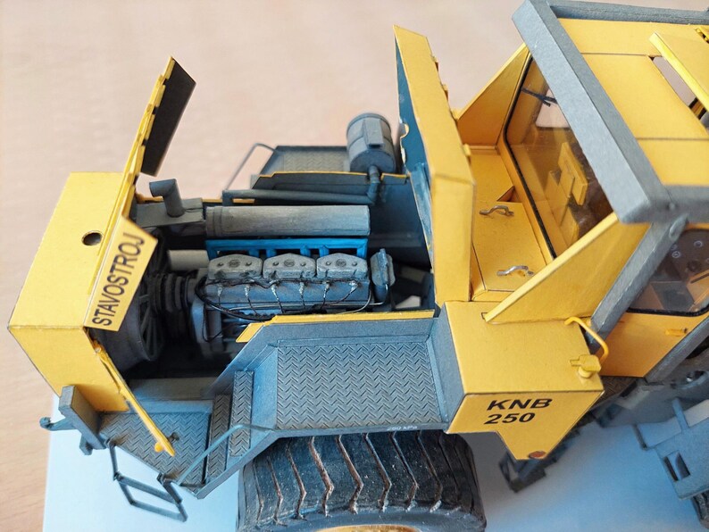 Papercraft Kit Bulldozer 3d Paper Model Crafting Kit PDF Plans to Print ...