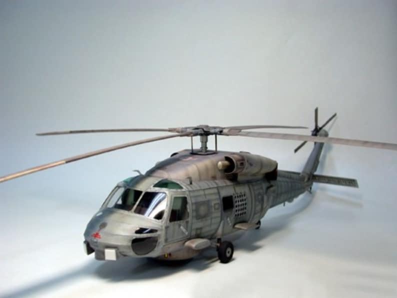 Papercraft Kit SH-60 Sea Hawk Helicopter 3d Paper Model Crafting Kit ...
