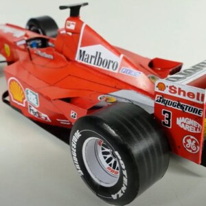 Papercraft Kit F1 Race Car 3d Paper Model Crafting PDF Plans DIY ...