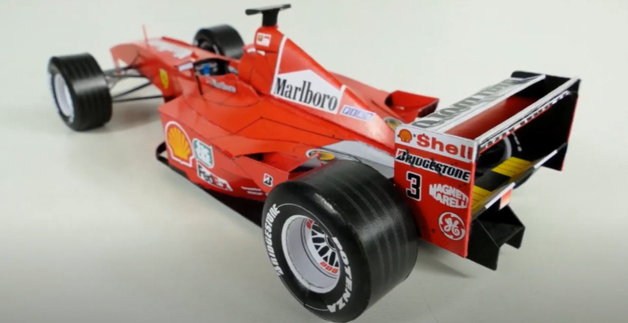 Papercraft Kit F1 Race Car 3d Paper Model Crafting Kit PDF Plans to ...