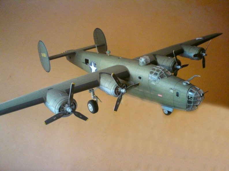 Papercraft Kit B-24 Liberator Airplane 3d Paper Model Crafting Kit PDF ...
