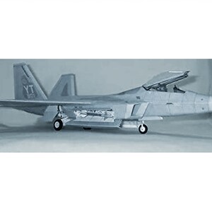 Papercraft Kit F-22 Raptor Airplane 3d Paper Model Crafting Kit PDF ...