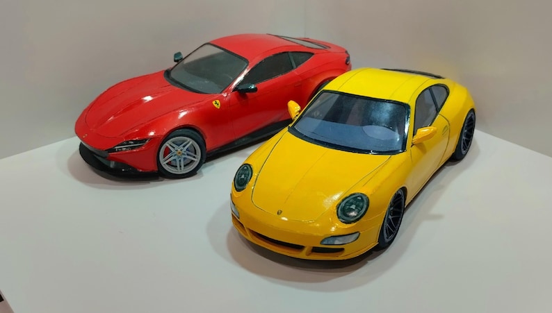 Papercraft Kit Porsche 911 GT3 Car 3d Paper Model Crafting Kit PDF ...