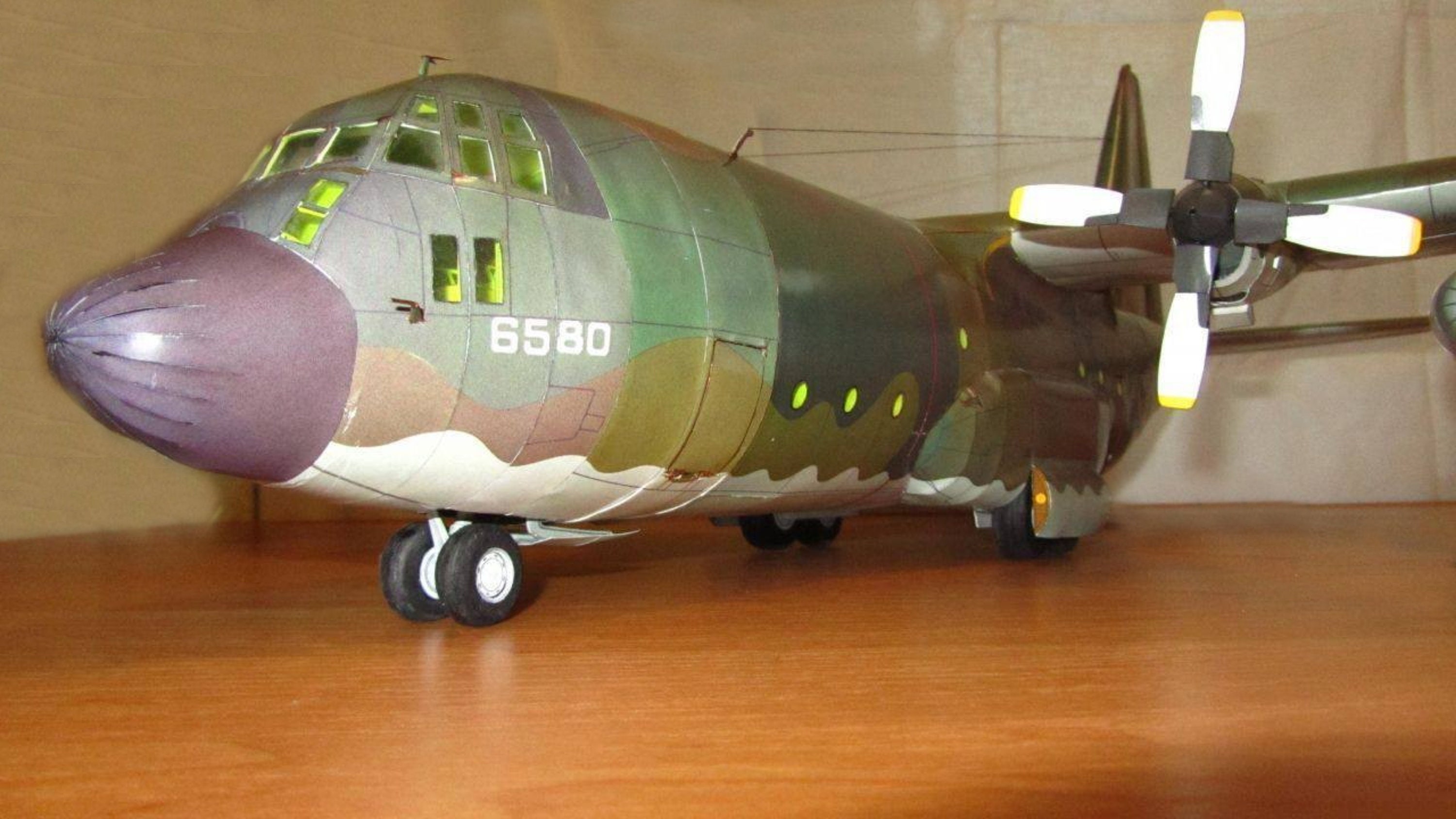 Papercraft Kit C-130 Hercules Airplane 3d Paper Model Crafting Kit PDF ...