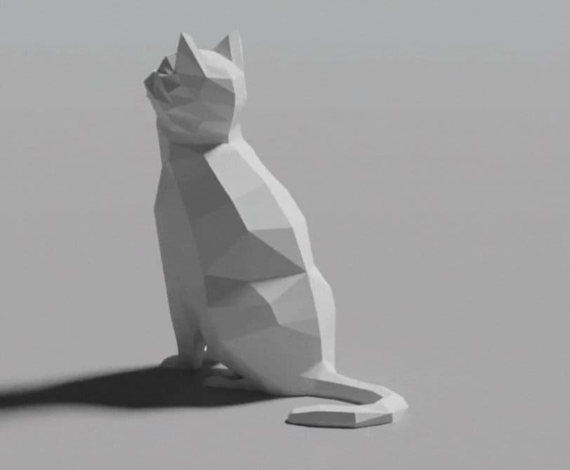 Papercraft Kit Cat 3d Paper Model Crafting Kit PDF Plans to Print Cut ...