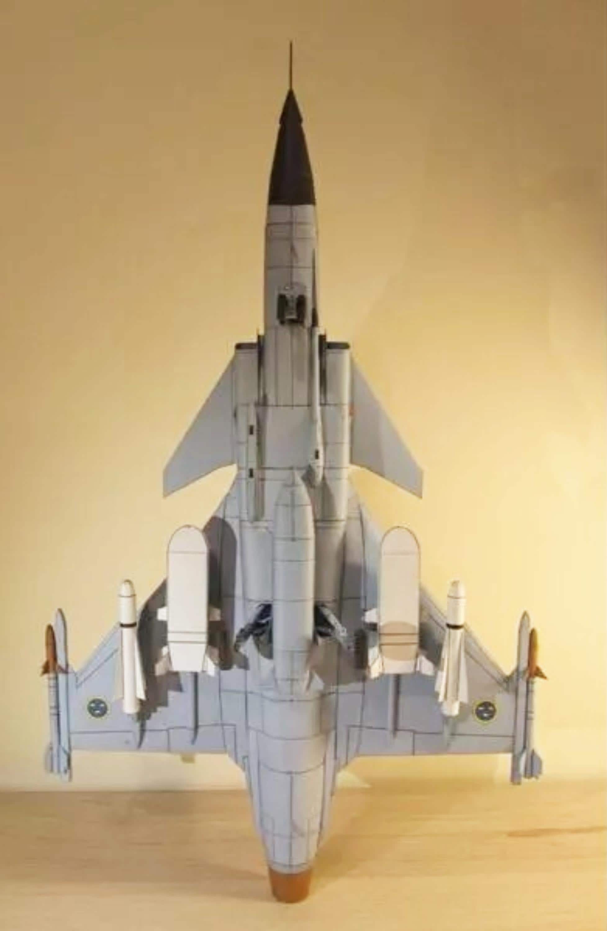 Papercraft Kit Gripen JAS-39 Saab Airplane 3d Paper Model Crafting Kit ...