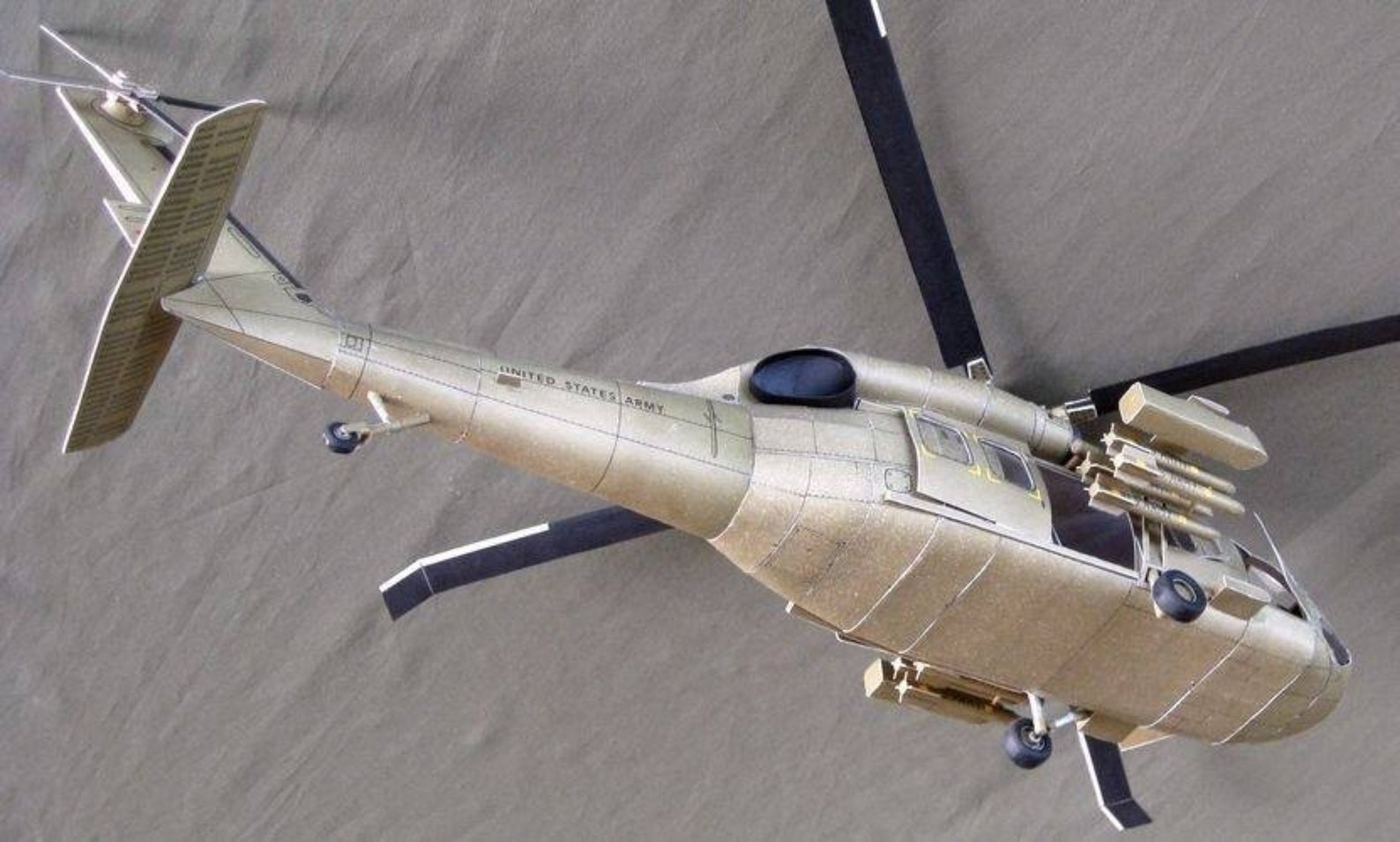 Papercraft Kit UH-60 Black Hawk Helicopter 3d Paper Model Crafting Kit ...