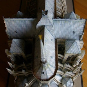 Papercraft Kit Reims Cathedral 3d Paper Model Crafting Kit PDF Plans to ...