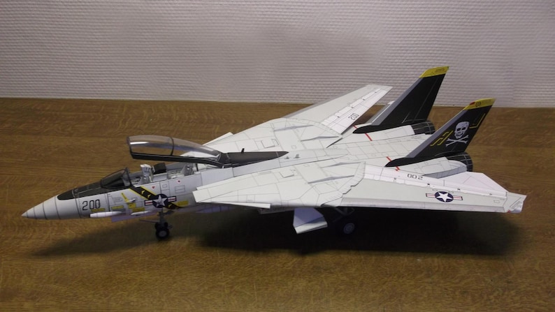 Papercraft Kit F-14 Tomcat Airplane 3d Paper Model Crafting Kit PDF ...
