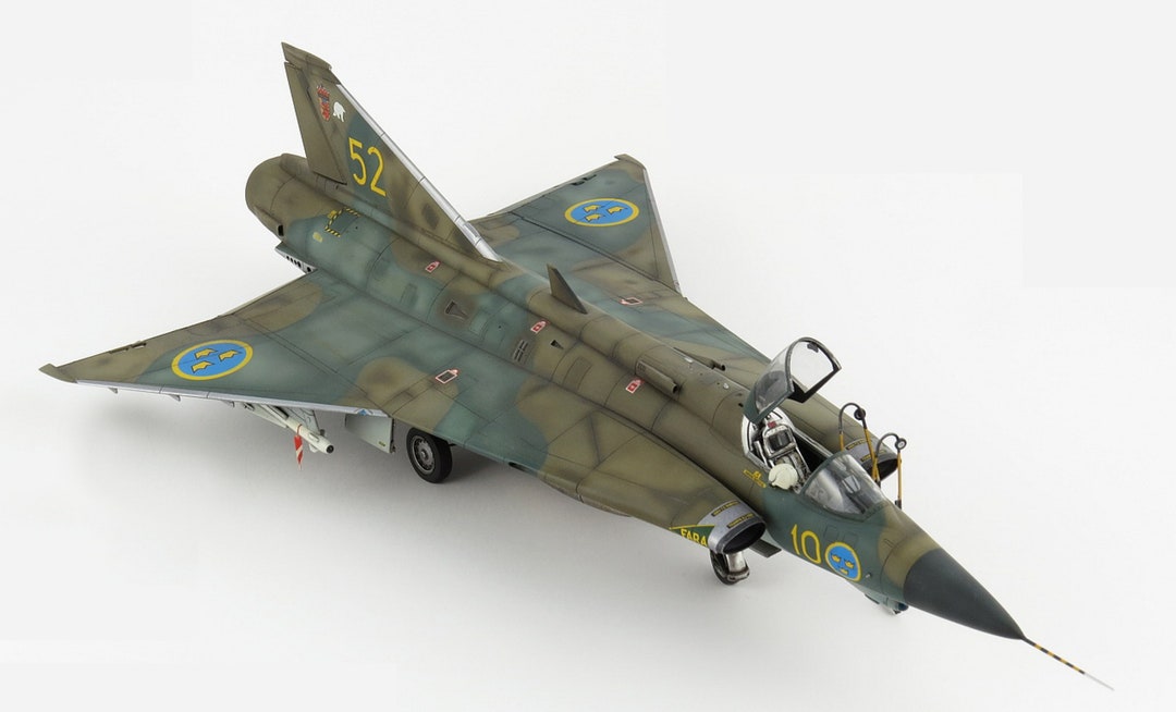 Papercraft Kit J-35 Draken Airplane 3d Paper Model Crafting Kit PDF ...