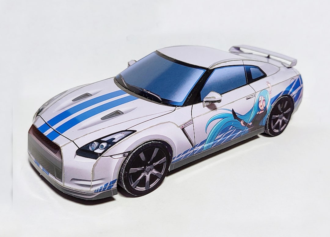 Papercraft Kit Nissan GT-R Race Car 3d Paper Model Crafting Kit PDF ...